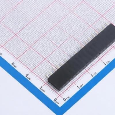 China 2.54mm Female Header Connector CONNFLY Elec DS1023-1x18SF11 with Gold Plated Copper Alloy Contacts for sale