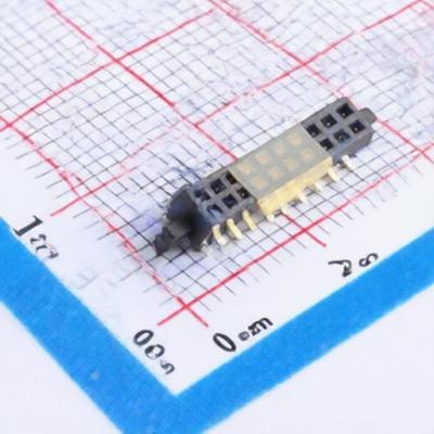 China SMT mounted CONNFLY Elec DS1065-06-2x10S8BSSR connector with Mylar support and black thermoplastic housing for sale
