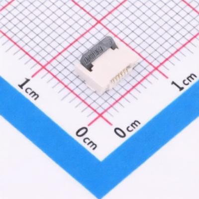 China Flexible Flat Cable Connector 0.5mm Pitch Dual Contact Side Type DIANWEI 8.01A0.006200 with 2.0mm Height and Rear Locking for sale