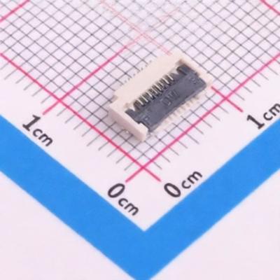 China 0.5mm Pitch FFC FPC Swing Cover Connector DIANWEI 8.15A0.008200 Supporting 4 to 128 Pins Application for sale