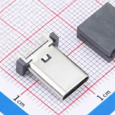 China HX-TYPE-C 16P 180 LC-A H13.7 Connector with Black LCP Housing and C7025 Nickel Gold Plated Terminals for sale