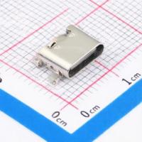 China electrical connector hanxia HX TYPE-C 6P QTWT with gold plated terminals and stainless steel shell for sale