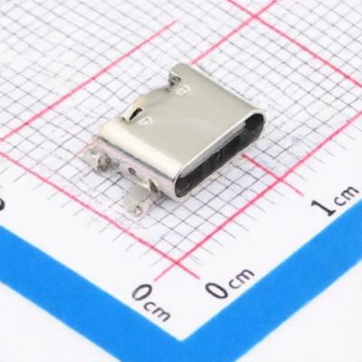 China electrical connector hanxia HX TYPE-C 6P QTWT with gold plated terminals and stainless steel shell for sale