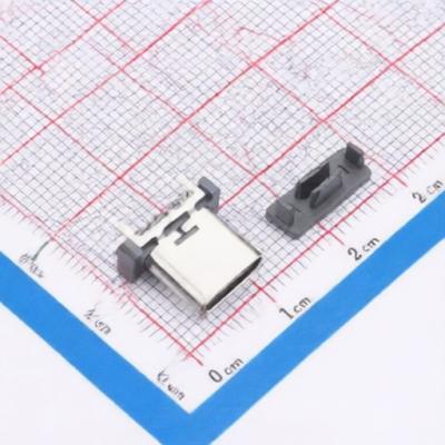 China electronic connector hanxia HX-TYPE-C 16P 180 LT-M H10.0 with gold plated contacts and nickel plated stainless steel shell for sale