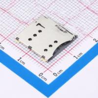 China Compact and hanxia HX MICRO SIM 6P H1.35 SIM card holder suitable for various PCB panel applications for sale