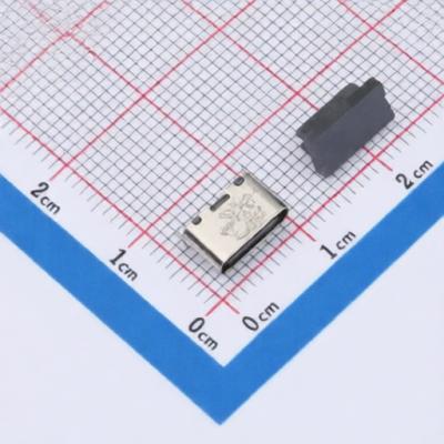 China HX TYPE-C 6P LT H5.0 Connector with C2680 T 0.2mm Terminals and Durable Stainless Steel 201-H Shell for sale