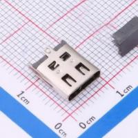 China Electrical connector hanxia HX TYPE-C 6P LT H10.0 with UL94 V-O LCP housing and gold plated contacts for sale