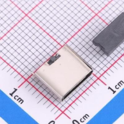 China Robust hanxia HX TYPE-C 6P LT H7.35 connector with zinc alloy shell and LCP UL94 V0 black insulator material for sale