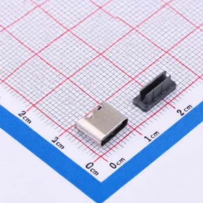 China hanxia HX TYPE-C 6P LT 6.8 6 pin Type C connector with 3A rated current and 100V AC withstand voltage for sale