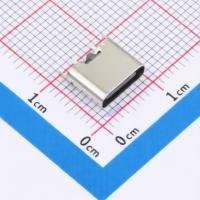 China Hanxia HX TYPE C 2P 180 LCH6.8 Type C connector with nickel plated contacts and LCP UL94 V O housing for sale