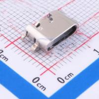 China Compact design hanxia HX TYPE C 6P CB 0.8 connector with stainless steel shell and UL94 V O housing for sale