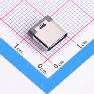 China Electronic hanxia HX TYPE-C 2P L8.6 connector with black LCP UL94 V0 core and durable nickel plating for sale