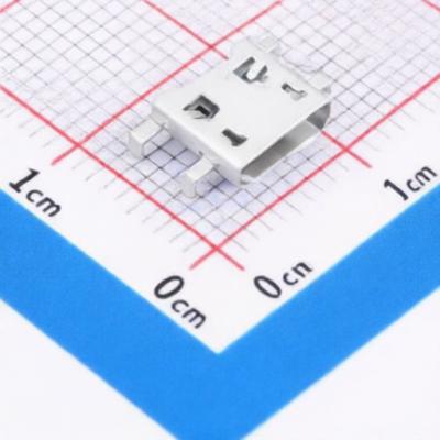 China micro usb connector hanxia HX MICRO 4PCB1.0 ZB with nickel plated shell and gold plated contact area for sale