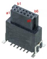 China 1.27mm pitch shrouded connectors Harwin M55-8202642 vertical horizontal orientations latch housing for sale
