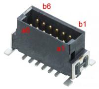 China 1.27mm pitch shrouded connectors Harwin M55-8202642 vertical horizontal orientations latch housing for sale
