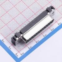China Robust female D Sub connector Harting 09663516512 with wave soldering termination and 4 40 UNC thread fixing flange for sale