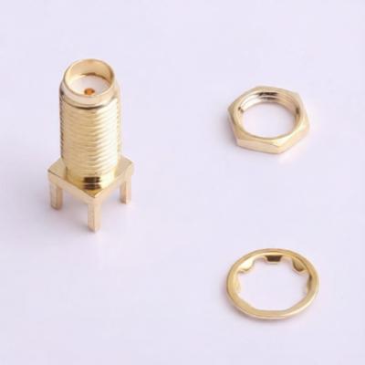 China High frequency SMA connector 1 quarter 36UNEF brass plated gold HCTL HC-SMA6565-13H-G PTFE insulator for sale