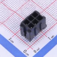 China Double Row Straight Pin Connector HCTL HC-MX3.0-2x3A with 1000 Megaohm Minimum Insulation Resistance for sale