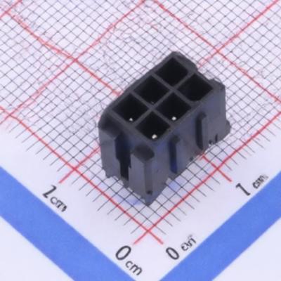 China Double Row Straight Pin Connector HCTL HC-MX3.0-2x3A with 1000 Megaohm Minimum Insulation Resistance for sale