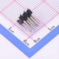 China Surface mount 2.54mm dual row pin header HCTL PZ254-2-03-S featuring 2.5mm plastic height for electronics for sale