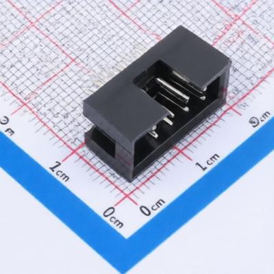 China Dual Row Straight Pin Header with 254 Millimeter Pitch HCTL HC-JN254-2-04-Z Connector for sale