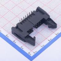 China 2.54 millimeter pitch connector featuring bent pins and long ear buckles HCTL NJ-2.54-2*7PW ideal for printed circuit board for sale