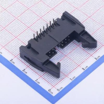 China 2.54 millimeter pitch connector featuring bent pins and long ear buckles HCTL NJ-2.54-2*7PW ideal for printed circuit board for sale