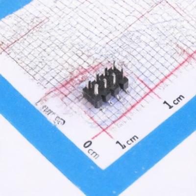 China Surface Mount Double Row Pin Header Electronic Connector Plastic Height 2.0 Millimeter HCTL PZ200-2-04-S for sale
