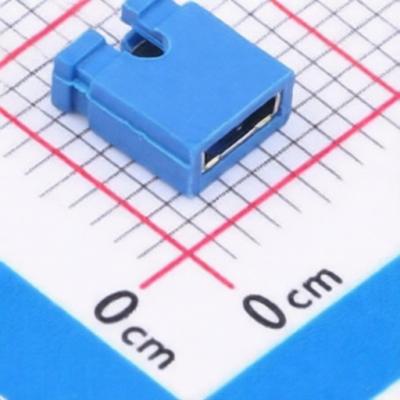 China Electronic component jumper cap blue color 254 millimeter pitch HCTL HC-JP254-1-60-OP-L-G1 open top for sale