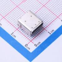 China Connector CF 24P Front Insertion Rear Mount Raised Pitch CH3.40 Current 5A Black HCTL HC-TYPE-C-24P-DS-CH3.4-5A-12 for sale