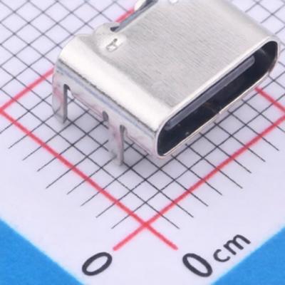 China Top Mount Type C Connector 6 Pin Configuration HCTL HC-TYPE-C-6P-01B Suitable for PCB Applications for sale