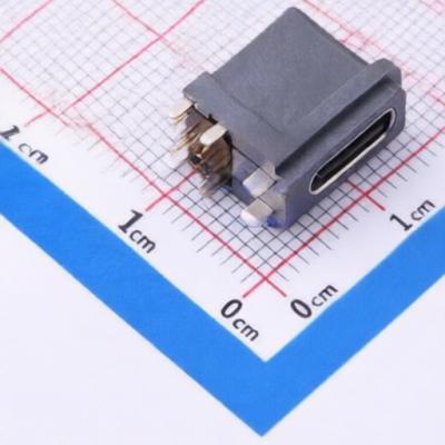 China Black Type C 16 Pin Connector Side Insertion With Housing Rated 5A HCTL HC-TYPE-C-16P-FL6.65Q1-5A-06 for sale
