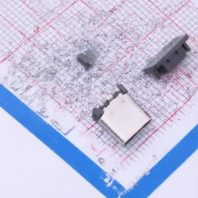 China 24 Pin USB Type C Connector Vertical Mounting Black Color Current 5A HC TYPE C 24P VS9 3 5A F1 1 04 for sale