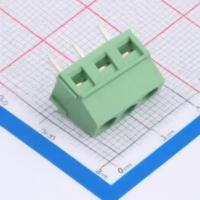 China Durable electrical terminal block with PA66 UL94V-0 plastic body and slotted screws HCTL HC-127V-5.0-3P-V for sale