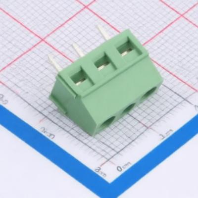 China Durable electrical terminal block with PA66 UL94V-0 plastic body and slotted screws HCTL HC-127V-5.0-3P-V for sale