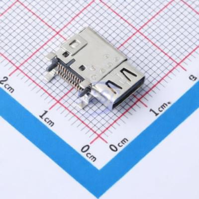 China HCCTL HC TYPE C 24P FLS CH5.06 5A 23 High Frequency 40G Type C Connector 24 Pin Side Surface Mount 5.06mm Pitch 5A Current for sale