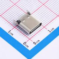 China 24 pin clamp type Type C connector pitch 0.8mm 5A current length 8.80mm black HCTL HC-TYPE-C-24P-CP0.8-5A-L8.8-01 for sale