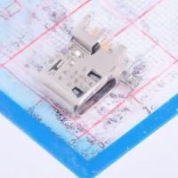 China HCTL HC TYPE C 16P FL6 65Q 5A 06 16 pin Type C connector side insertion black color shell less style for sale