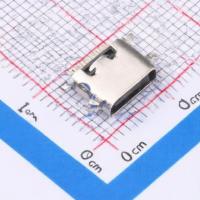 China Black 16 pin Type C connector 2.4mm height rated 5A HCTL HC TYPE C 16P MM2 4 5A 01 embedded mounting for sale