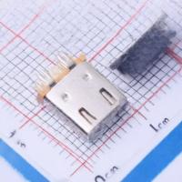China HCTL HC TYPE C 16P VS10.0 3A Y 02 upright 16 pin Type C connector 1.6mm pins 3A current yellow color for sale