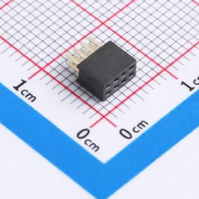 China 1.27x4.3 Dual Row Straight Pin Header HDGC HDGCPH127-PZS02-04 Featuring 1.27 Millimeter Pitch Design for sale