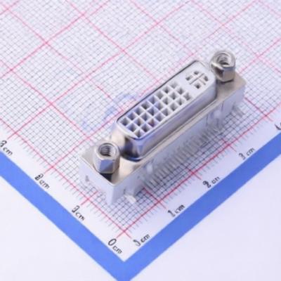China DVI 24 plus 5 Female Connector Featuring Screw Locking HDGC DVI HX 107DIP for Industrial Equipment for sale