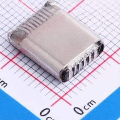 China Clamp Type Type C 24 Pin Connector 0.8 Pitch 5A Current Black HCTL HC-TYPE-C-24P-CP0.8-5A-L9.25-01 Contact for sale