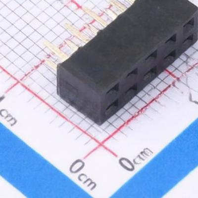 China 2.54mm pitch double row female header with straight pins plastic height 5.0 HCTL PM254-2-05-Z-5.0 connector for sale