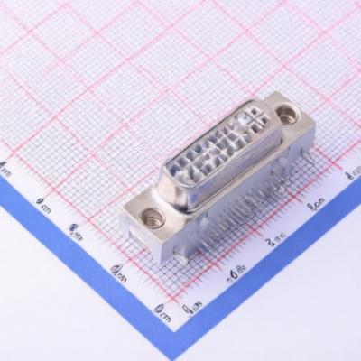 China HDGC DVI HX 103DIP Borderless Screwless DVI 24 plus 5 Female Connector Featuring 1 to 1 Depth Design for sale