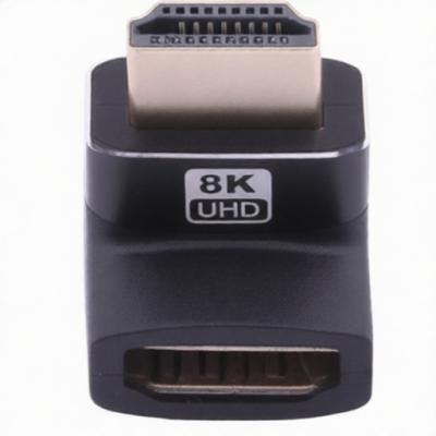 China HDGC HDMI GD 143PWB 8K HDMI AM AF adapter featuring 270 degree right angle design for audio video connection for sale
