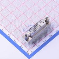 China HDGC DVI HX 108DIP Secure DVI 24 plus 5 Female Connector with Locking Mechanism and Screws Included for sale