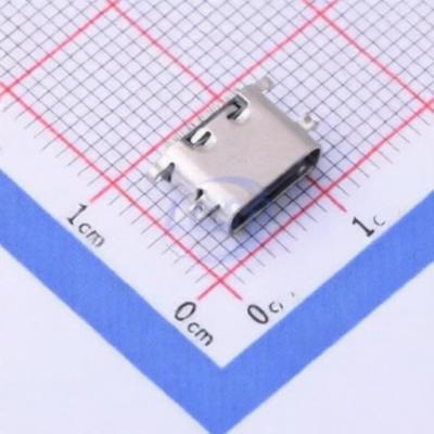 China Type C Connector with 16 Pins HDGC TYPE C-CQ-112PWB Featuring Copper Alloy Terminals and Surface Mount for sale