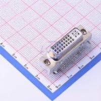 China Precision DVI 24 plus 5 Female Connector with Shielding Shell Screwless Borderless HDGC DVI HX 104DIP for sale