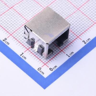 China Surface mount RJ45 connector HDGC RJ45-DB-101PWB featuring low profile design and 86mm package depth for sale